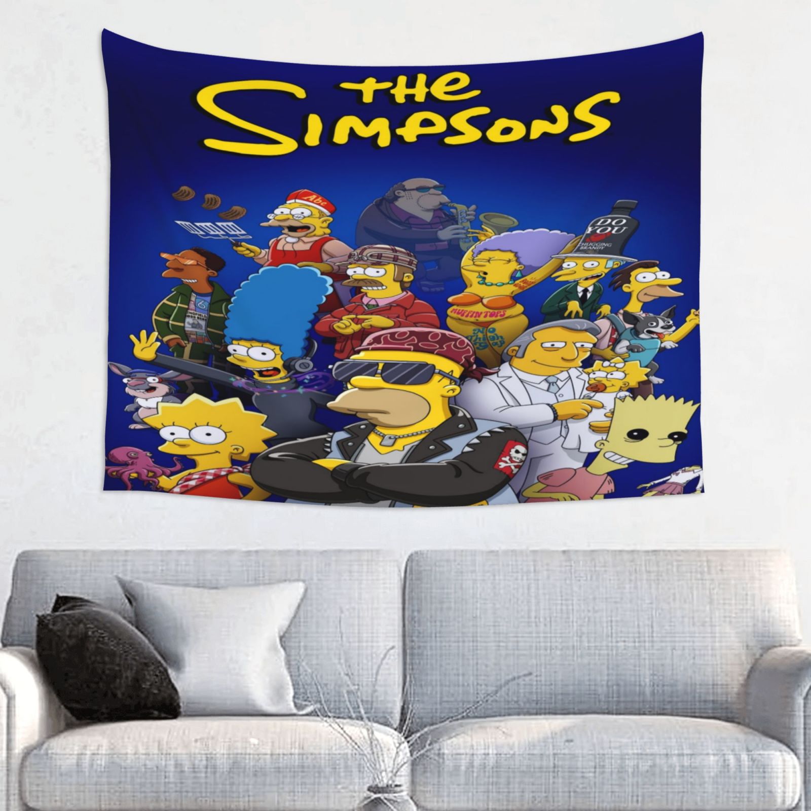 Simpsons Wall Tapestry Anime Poster For Bedroom Aesthetics Funny Room ...