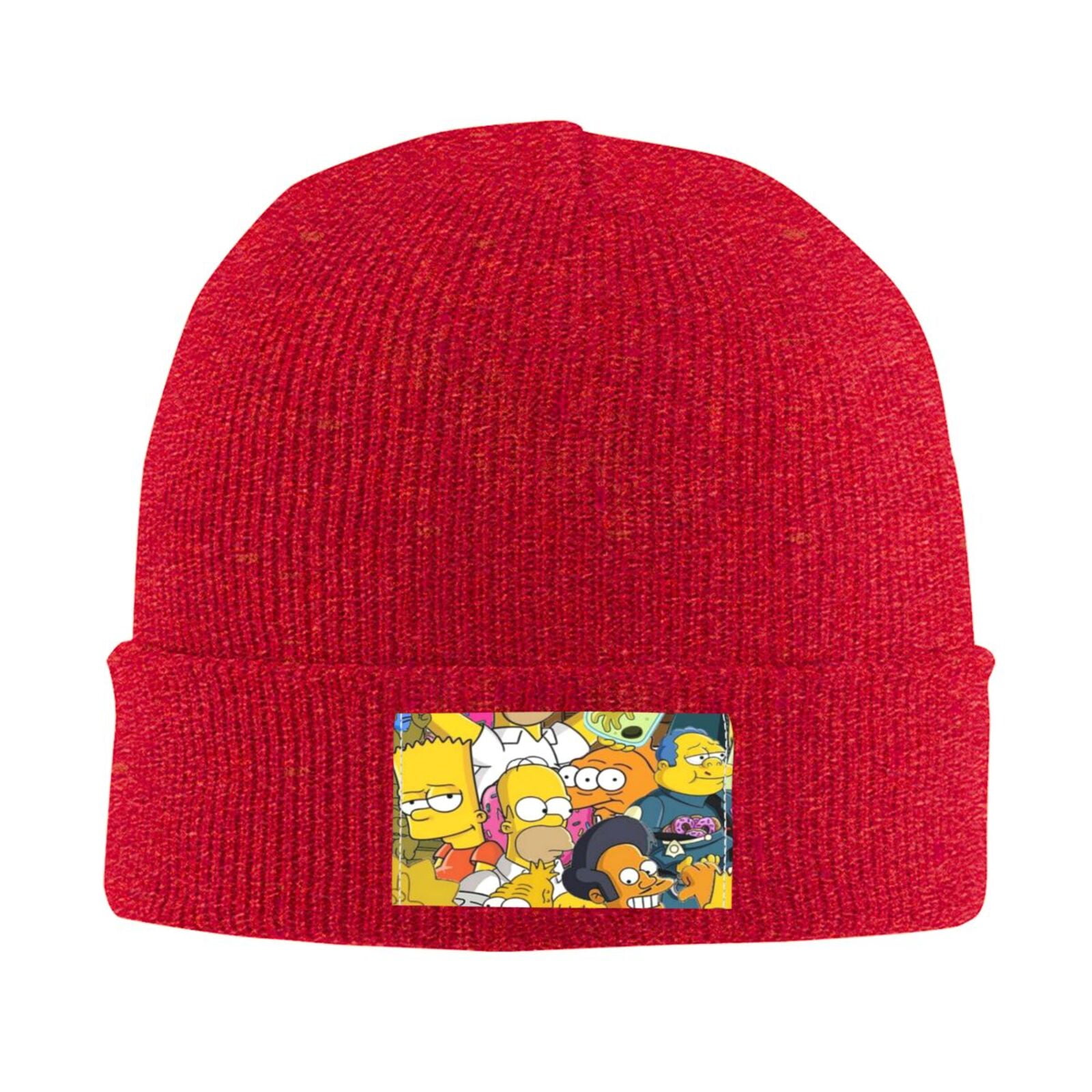 Simpsons Winter Hats Warm Knit Cuffed Beanie Unisex Skull Knitted Caps ...
