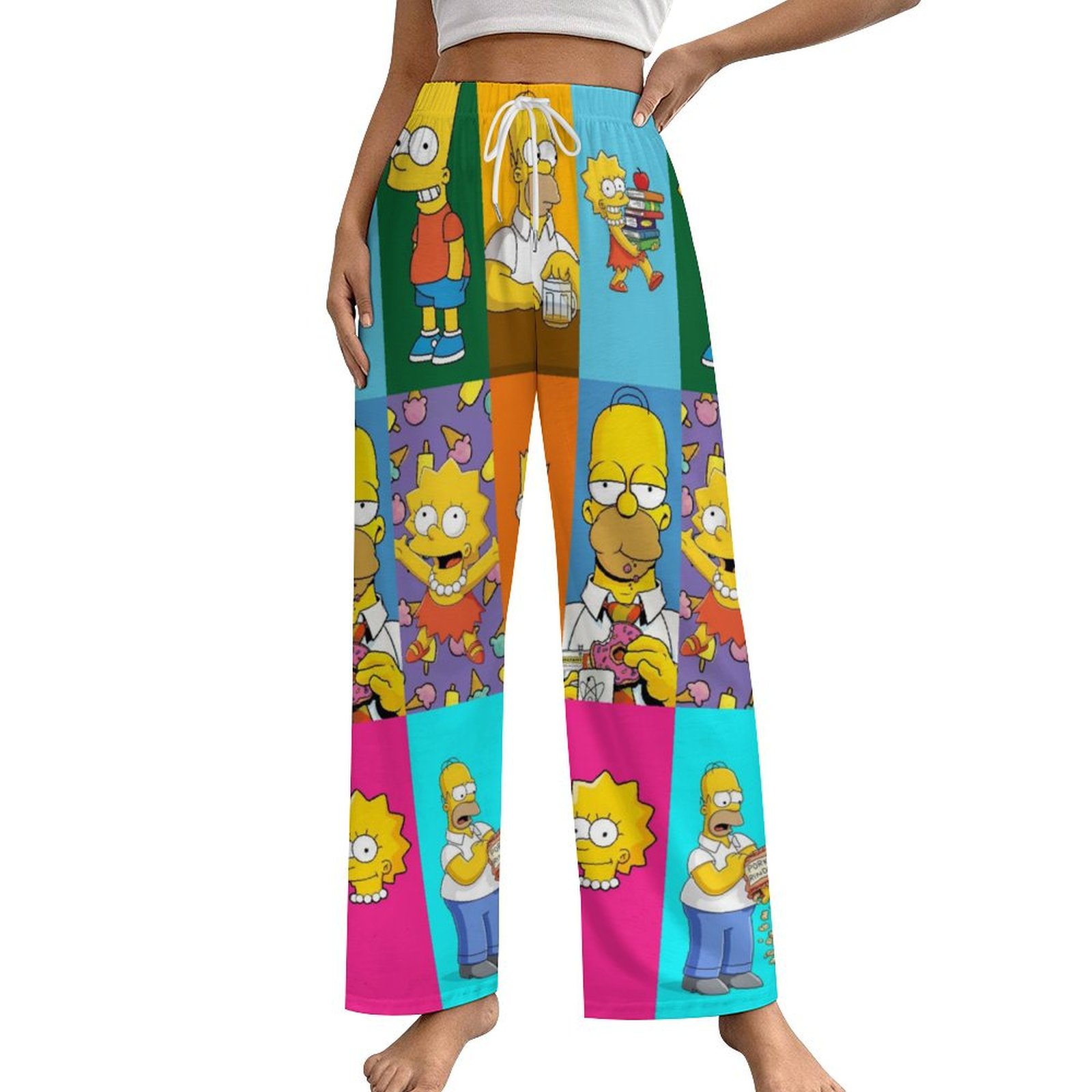 Simpsons Women's Comfy Pajama Lounge Pants Casual Loose Bottoms Sleep ...