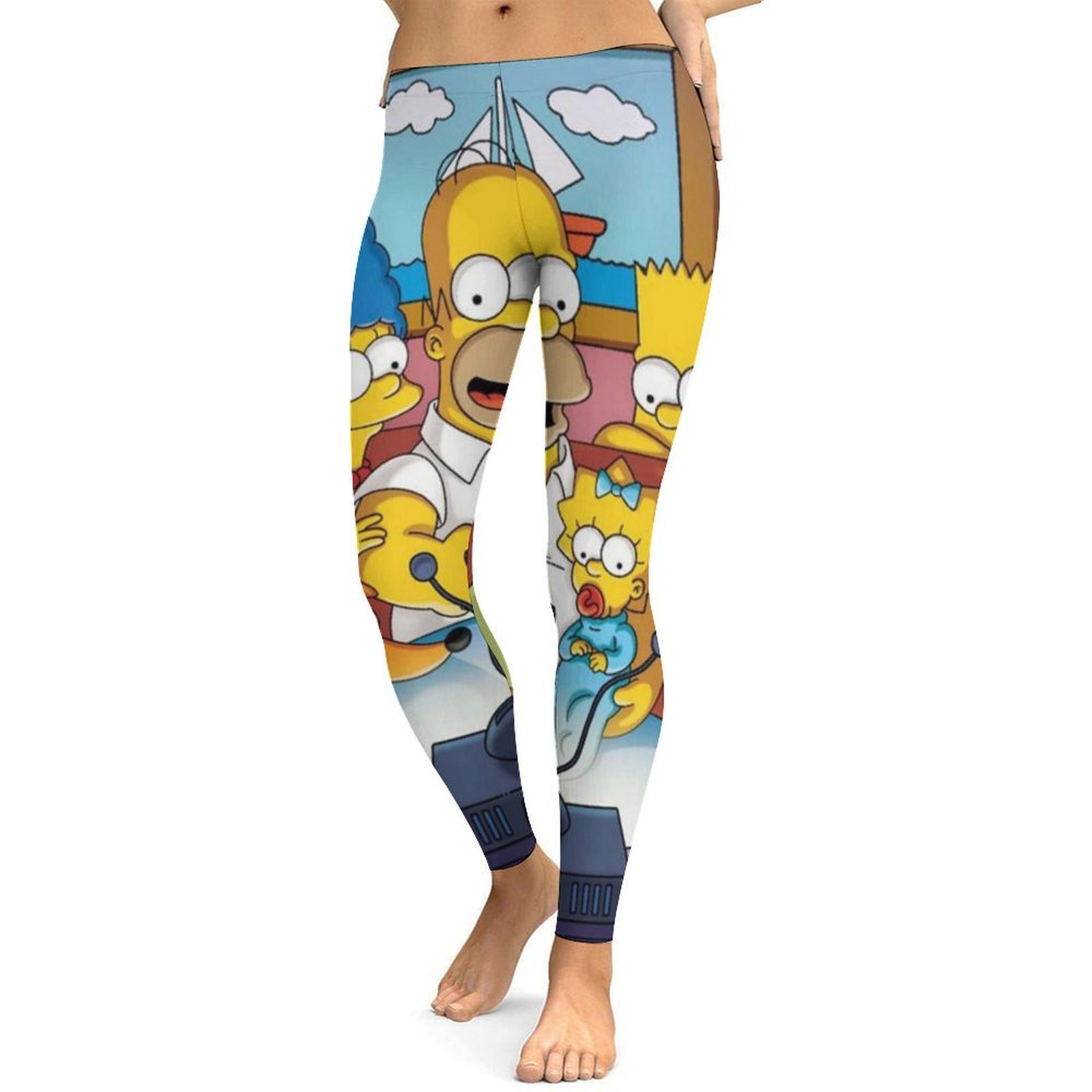 Simpsons Women's Yoga Pants Elastic Yoga Capris Workout Leggings High ...