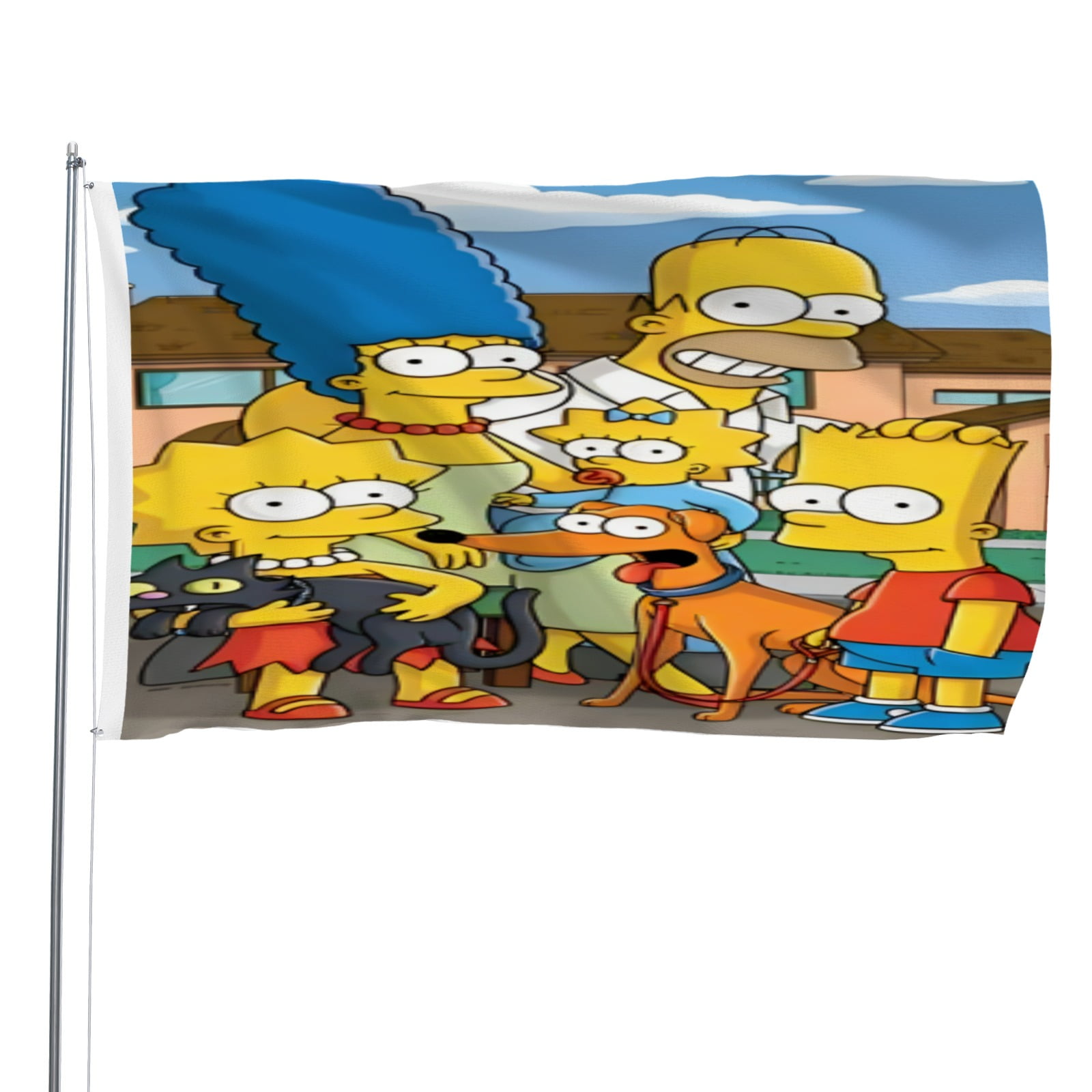 The Simpsons flag perfect for outdoor decoration, can be hung indoors, outdoor lawn, balcony ...