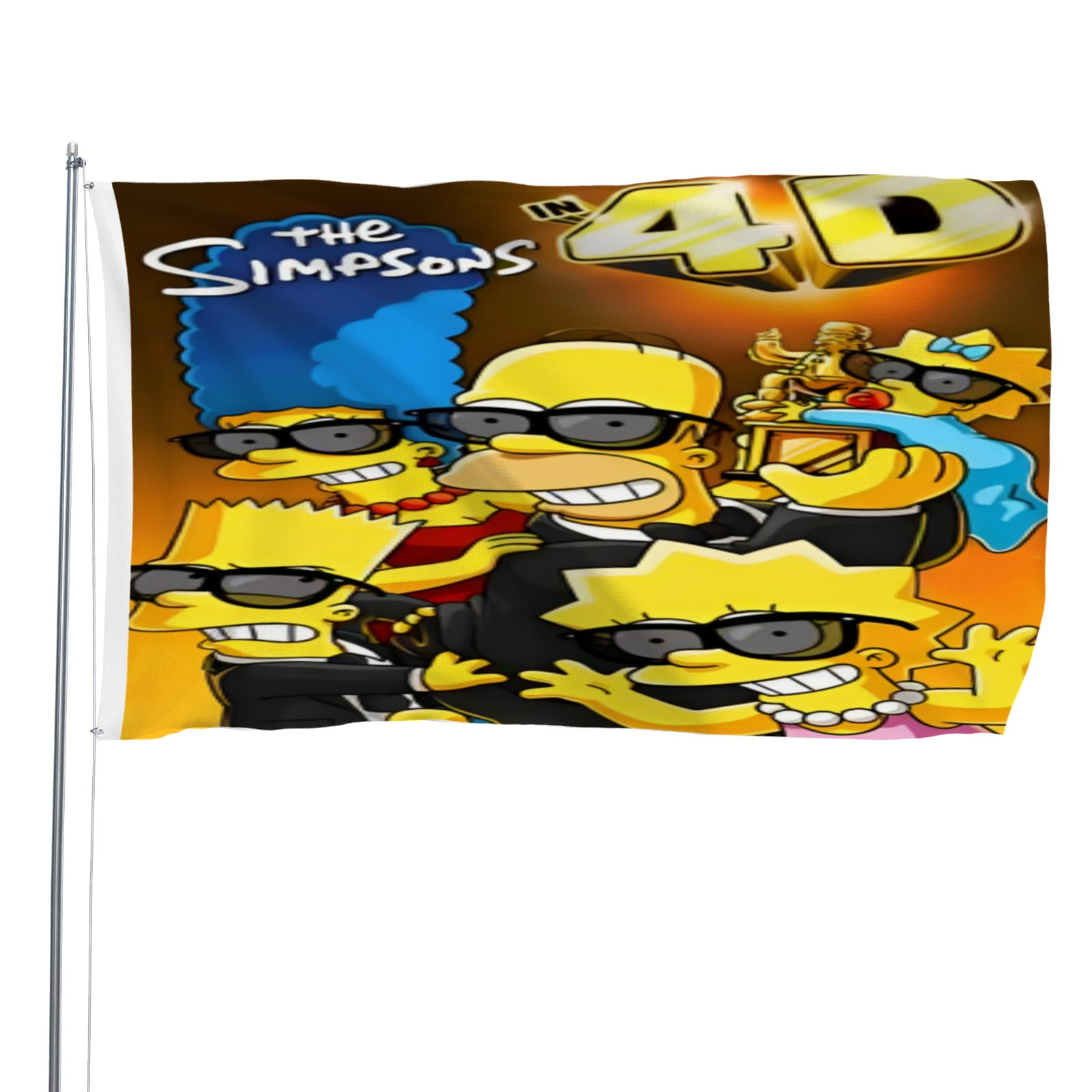 The Simpsons flag perfect for outdoor decoration, can be hung indoors ...