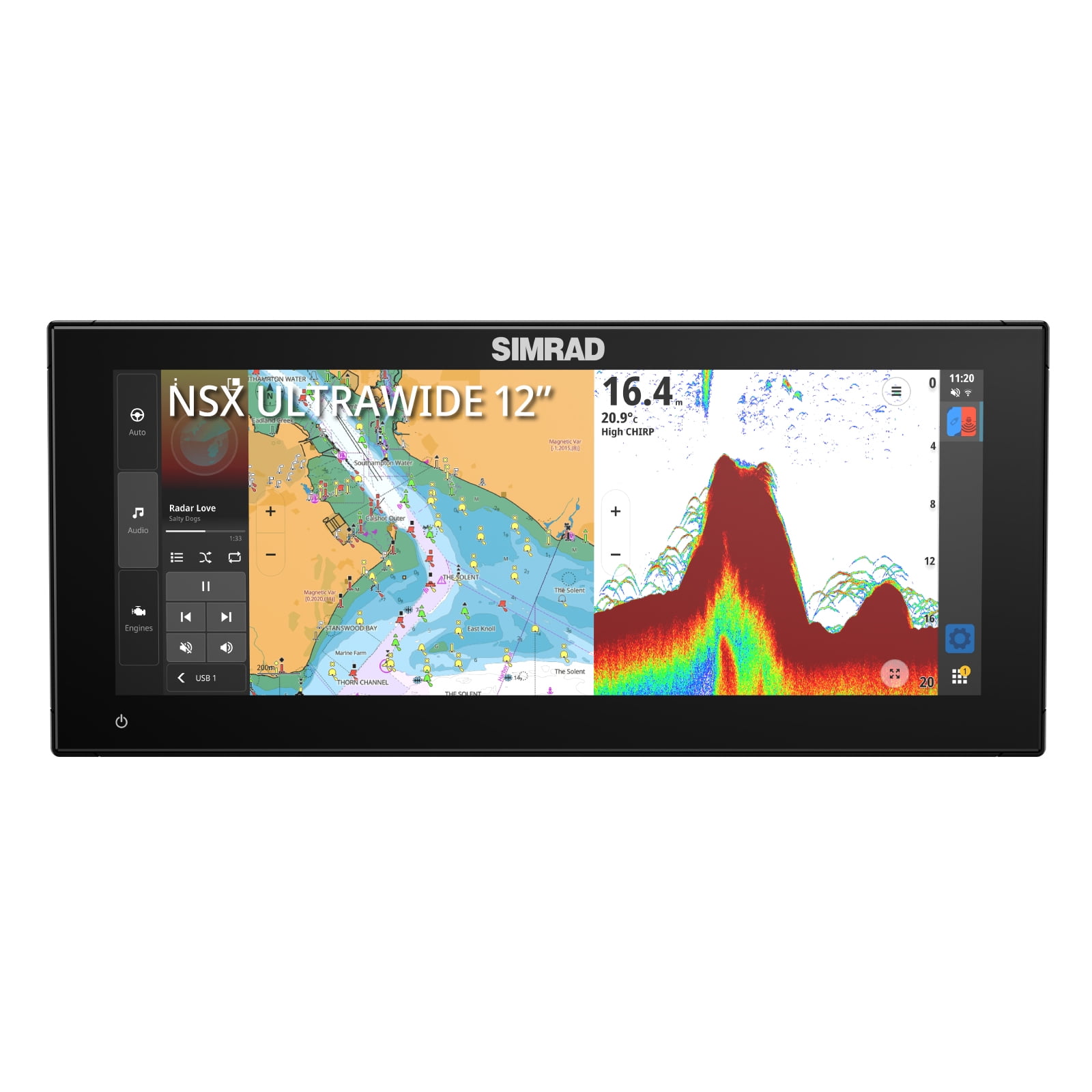 Simrad NSX ULTRAWIDE 12" Chartplotter/Fish Finder,w/ActiveImaging 3-in ...