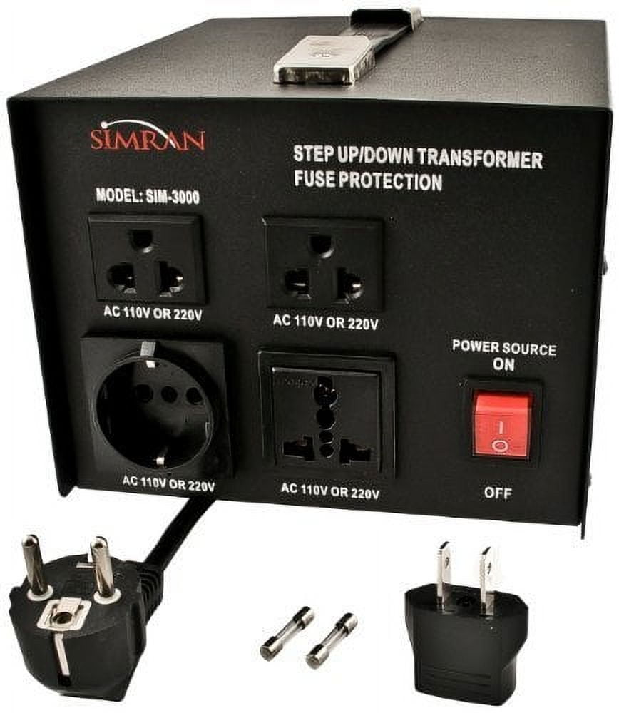 Simran SIM-3000 Voltage Transformer AC 110V/220V/240V Step Up/Step Down ...