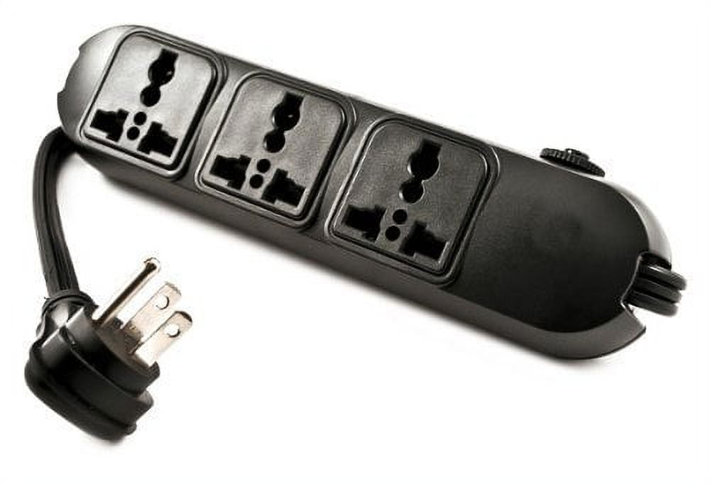 Simran SM-60 Universal Power Strip 3 Outlets for 110V-250V Worldwide Travel with Surge/Overload ...