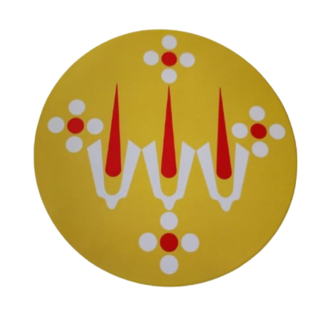 Simspuja Three Namam Yellow Mirror Stickers for Wall Tirupati Balaji ...