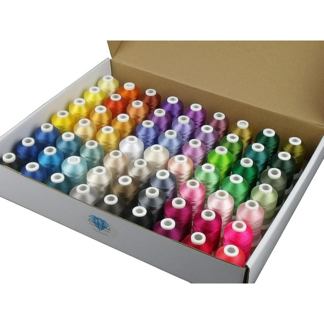 Simthread 63 Brother Colors Polyester Sewing Thread, 550 Yards, 40 ...