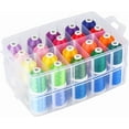 Simthread Embroidery Machine Thread 40 Brother Colors with Storage Box ...