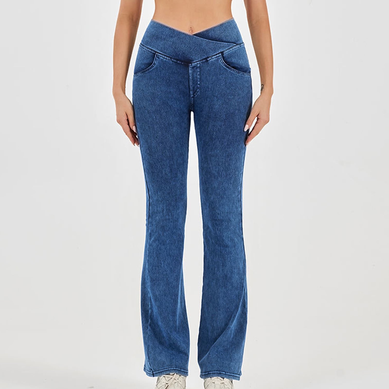 Simua Women's Butt Lifting High Waisted Bootcut Jeans Stretchy ...