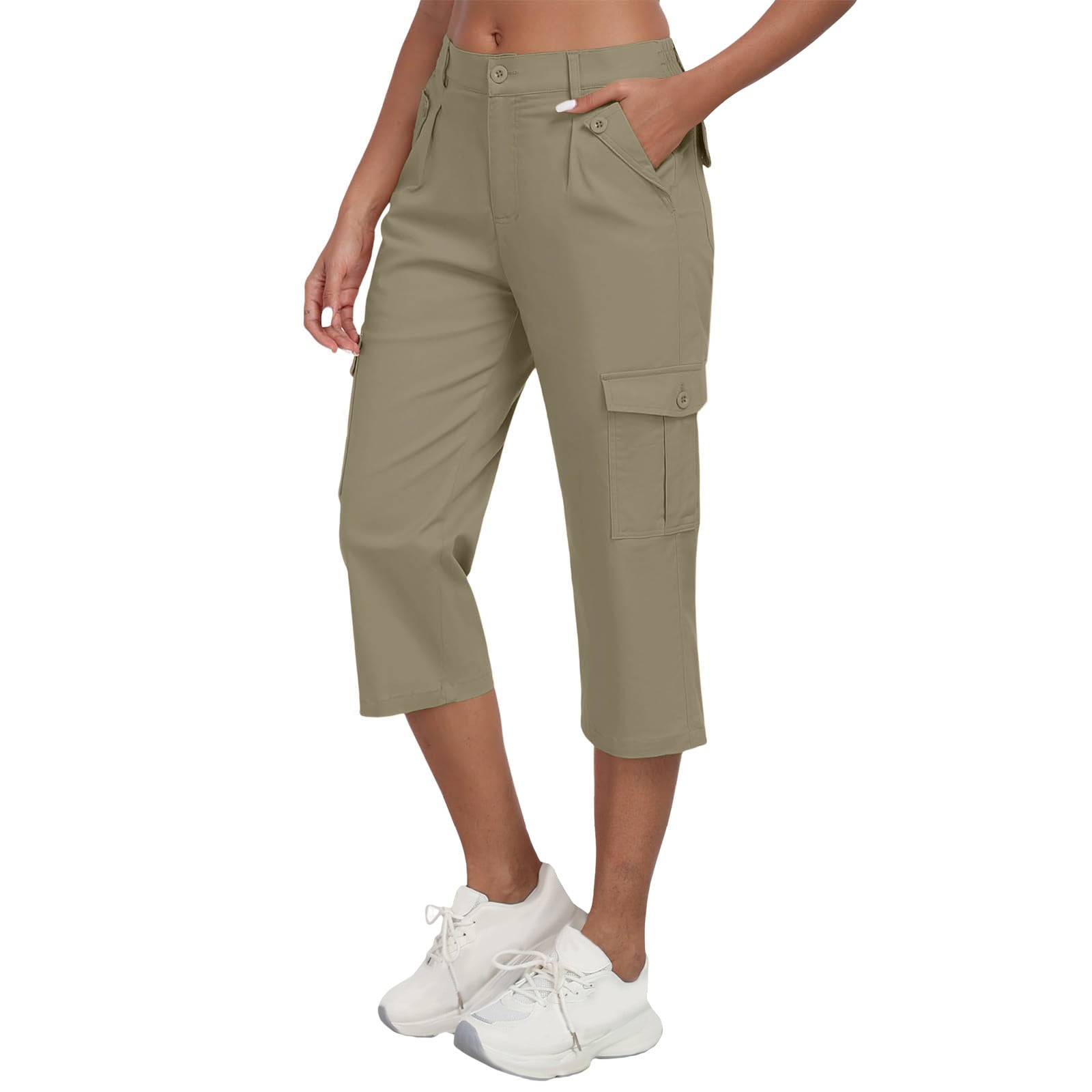 Simua Women's Cargo Capri Pants Workout Lightweight Water Resistant ...