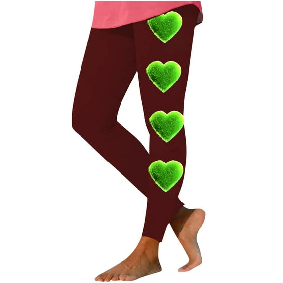 Simua Women's St. Patrick's Day Clover Print Comfortable Hip Lift Yoga ...