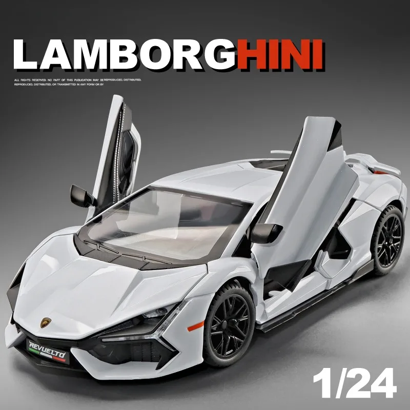 Simualtion 1/24 Lamborghini Revuelto Supercar Ally Car Model With Sound ...