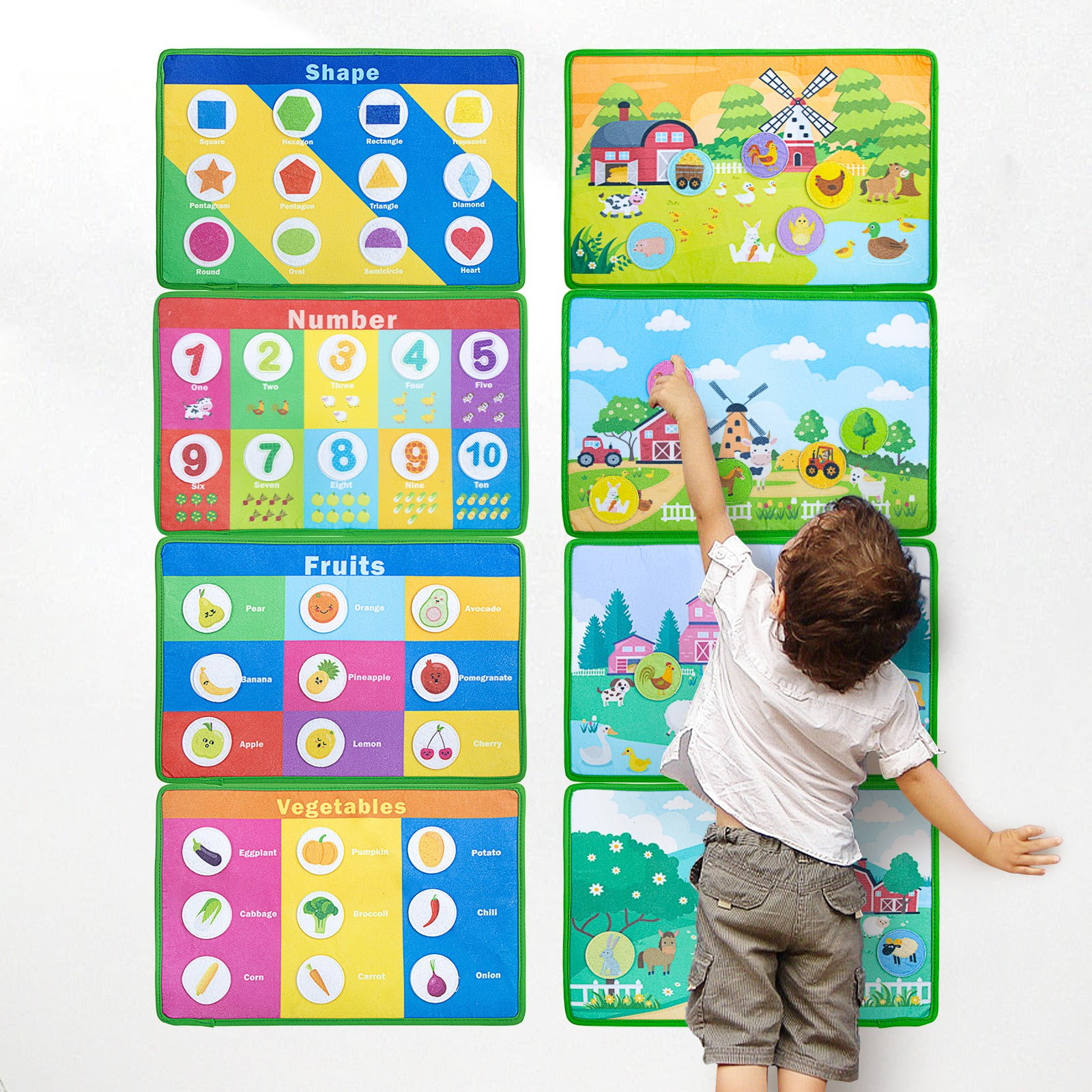 Simuch Wall Chart for Toddlers, Toddler Learning Activities Poster Wall ...