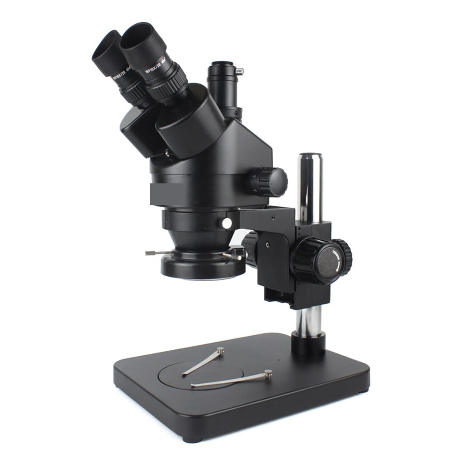 Simul-Focal 7X-45X Continuous Zoom Stereo Trinocular Microscope CTV Adapter Barlow Lens For ...