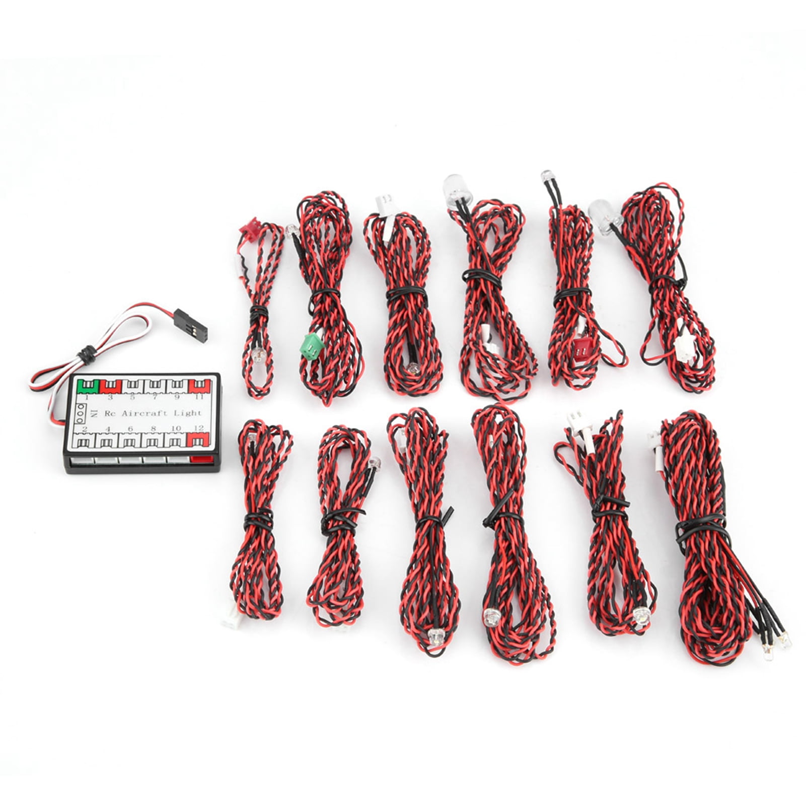 Simulated 14 LED Flashing Light Lamp System for RC Aircraft Plane ...
