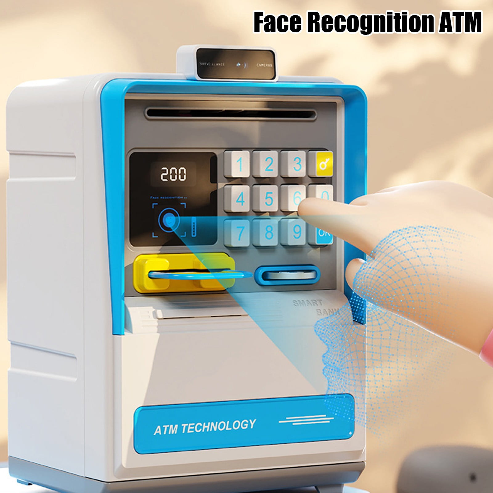 Simulated ATM Money Bank for Kids with Facial Recognition Technology ...