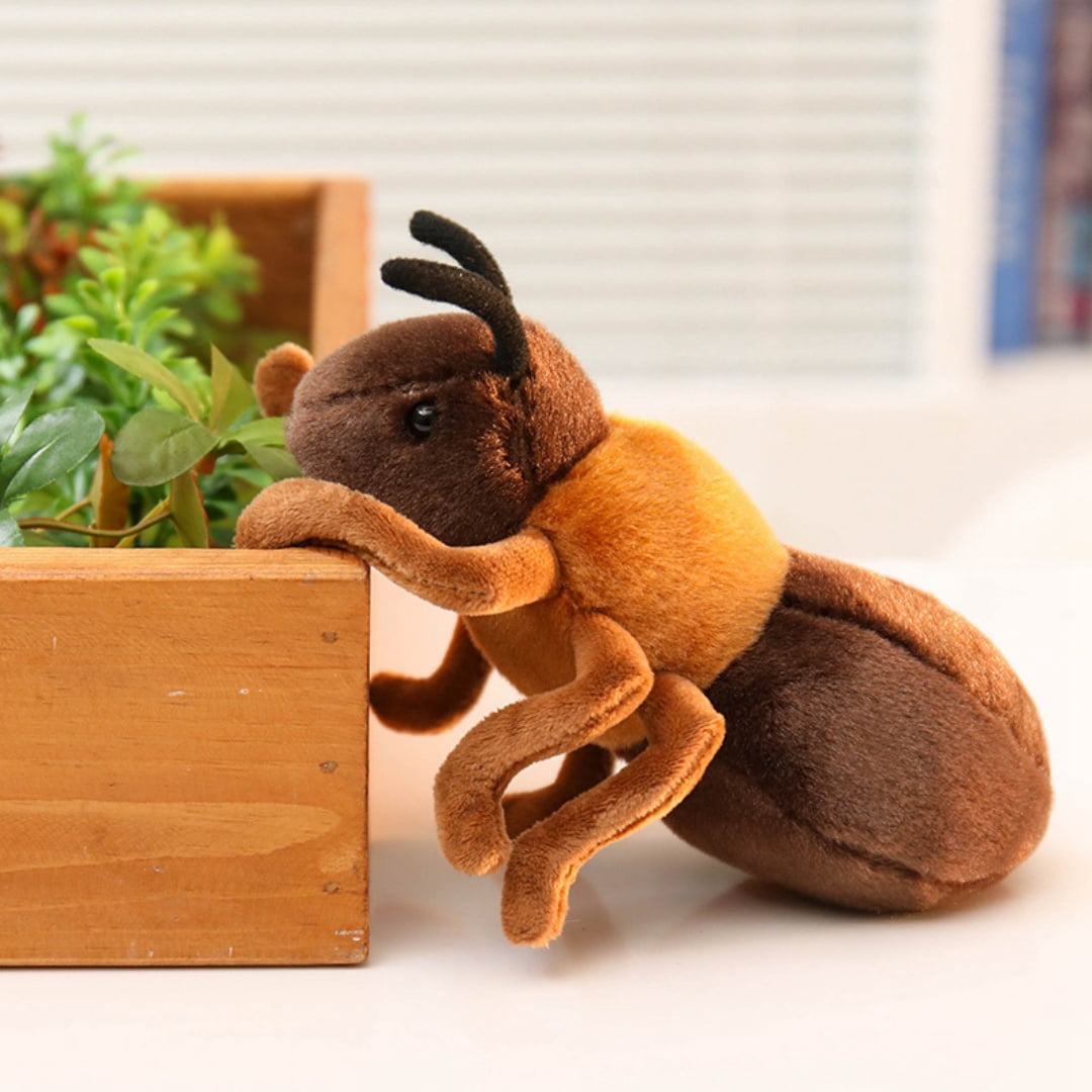 Simulated Ant Plush Toy Insect Brown Ant Animal Doll Decor Desktop ...