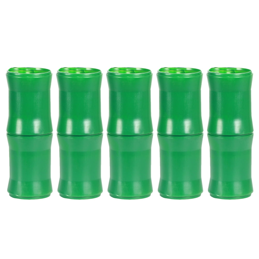 Green Plastic Decorative Bamboo Tubes for Home Decor 5 Pieces Reusable ...