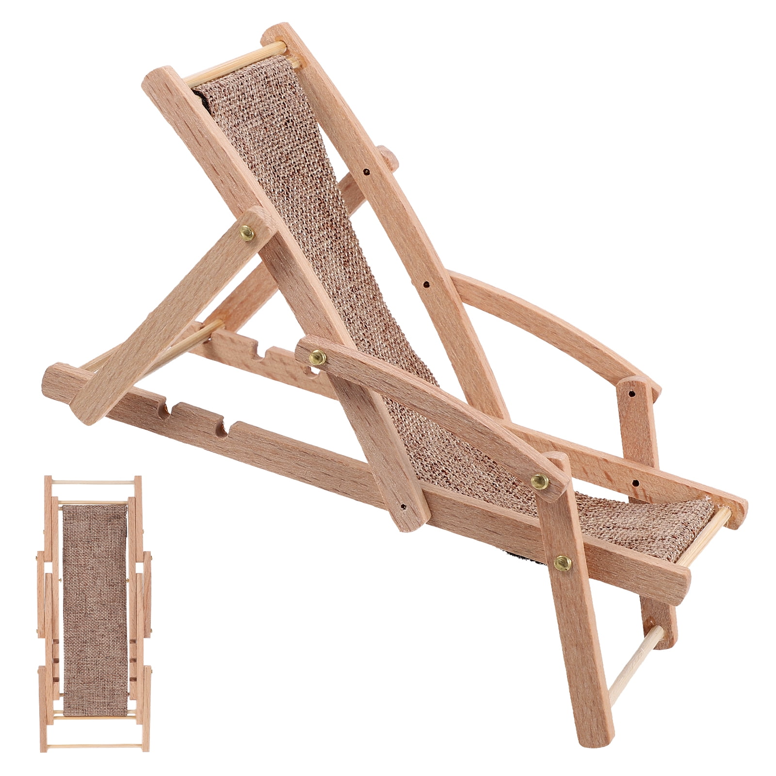 Simulated Beach Lounger Model Miniature Deck Chair Model Doll House ...