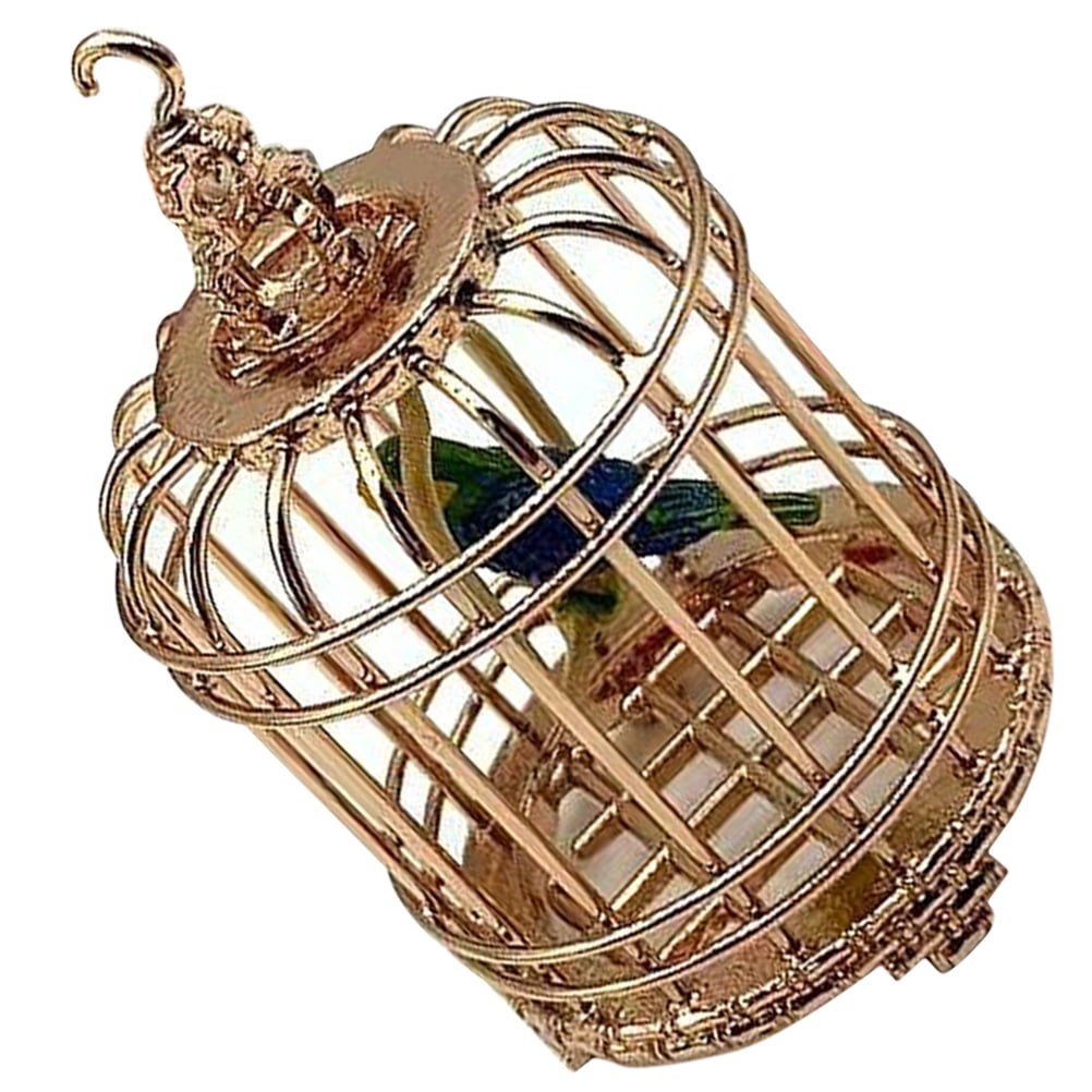 Simulated Bird Cage Iron Birdcage Toys Accessories for Cages Mini Gift ...