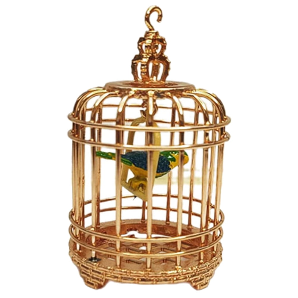 Simulated Bird Cage Miniature Adornment Tiny House Accessories Toy Room ...