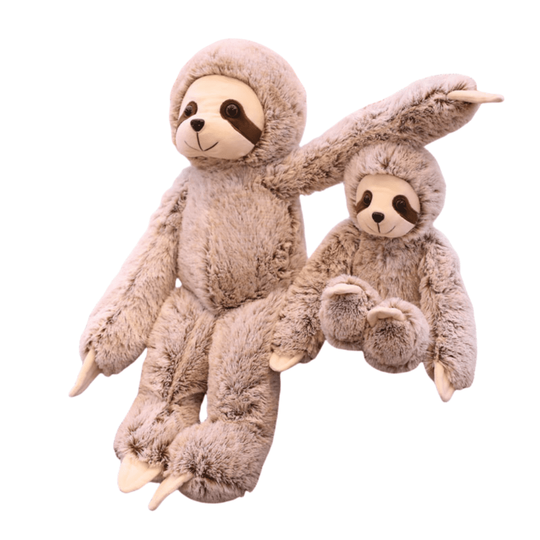 Simulated Brown Sloth Plush Animal Doll - Realistic Stuffed Animal ...