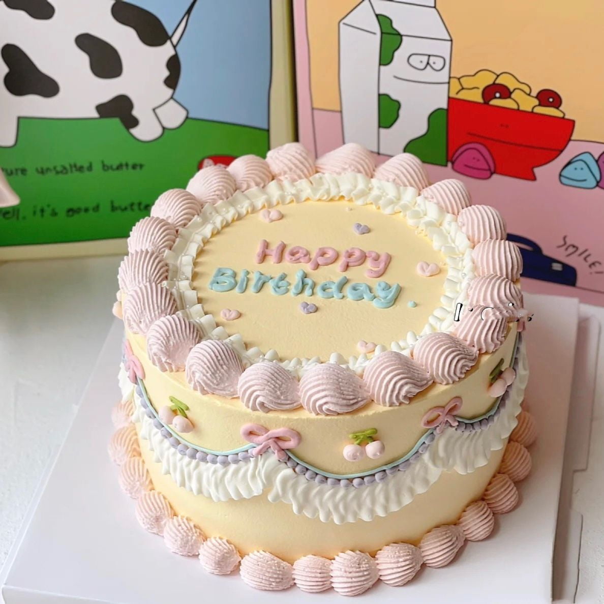 Simulated Cake Model Korean Style Foam Silicone 6Inch Fake Cake ...