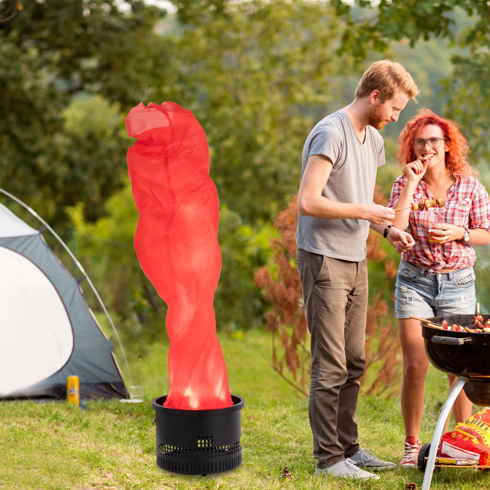 Simulated Campfire Light, LED Bonfire Effect with Fan, Realistic Flame ...