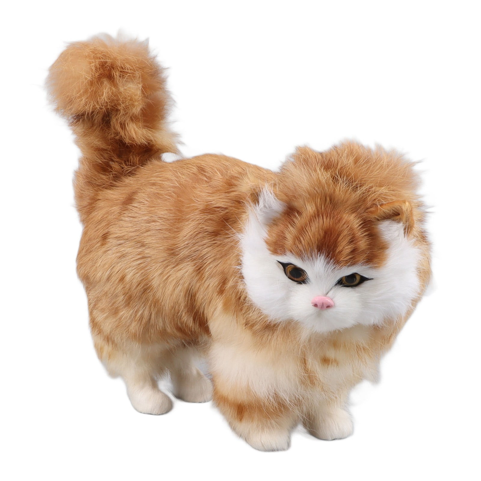Harperth Simulated Cat Plush Toy, Realistic Stuffed Animal, Compact ...