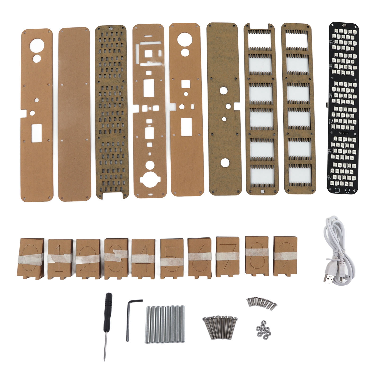 Simulated Digital Tube Clock Full Color High Accuracy Acrylic Practical ...