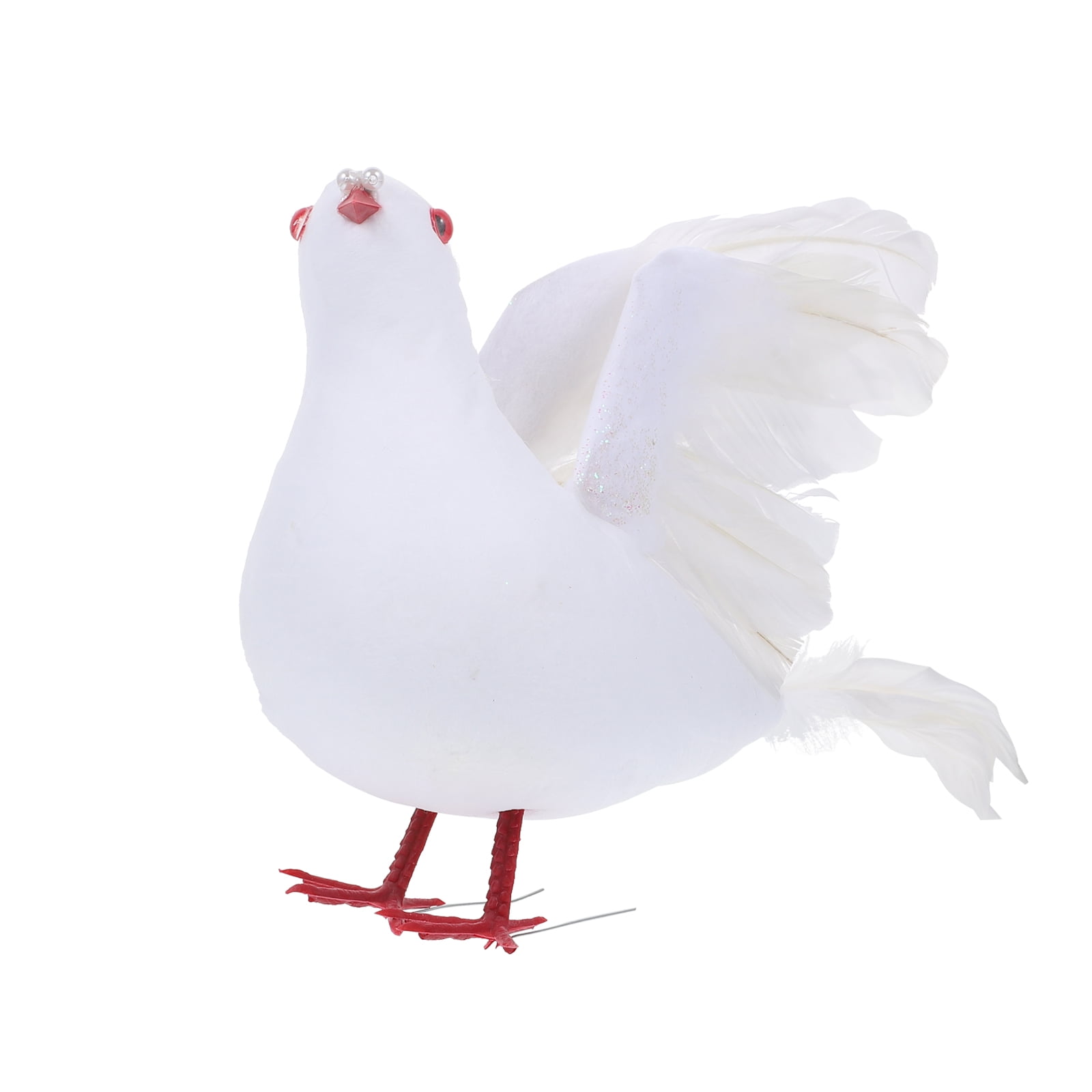 Simulated Dove of Peace Toy Fake White Doves Figurines Home Decor ...
