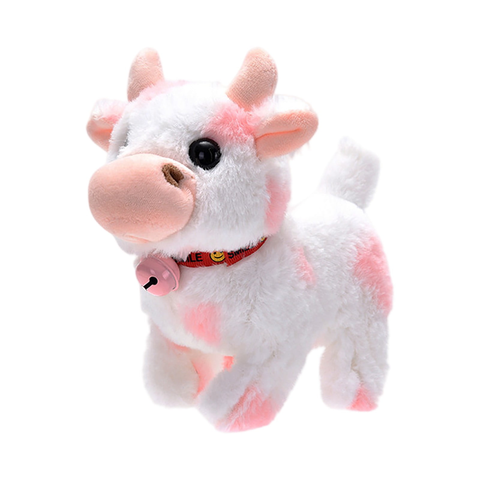 Simulated Electric Walking Plush Cow With 6 Micro Motors For Realistic ...