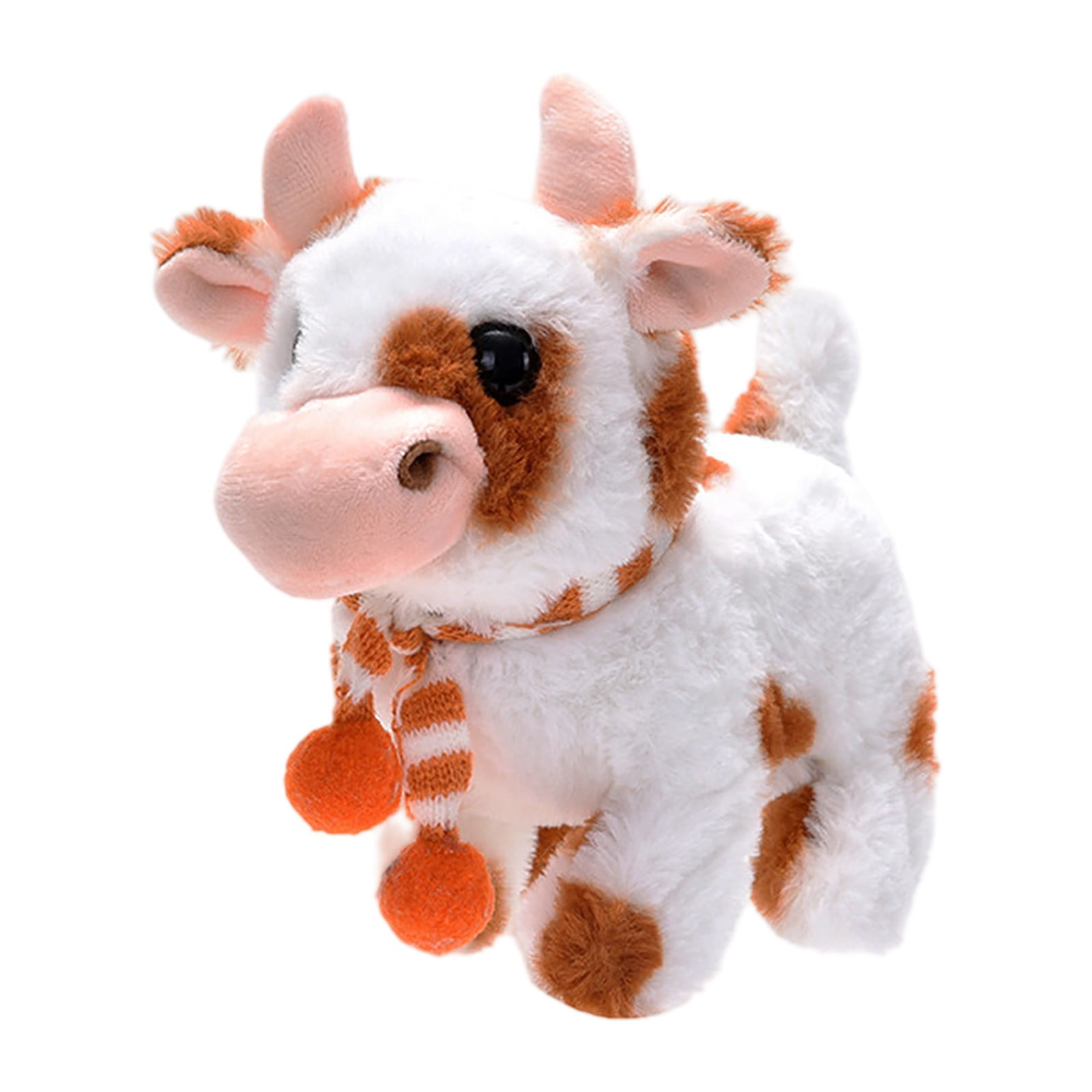 Simulated Electric Walking Plush Cow Smart Interactive Stuffed Animal ...