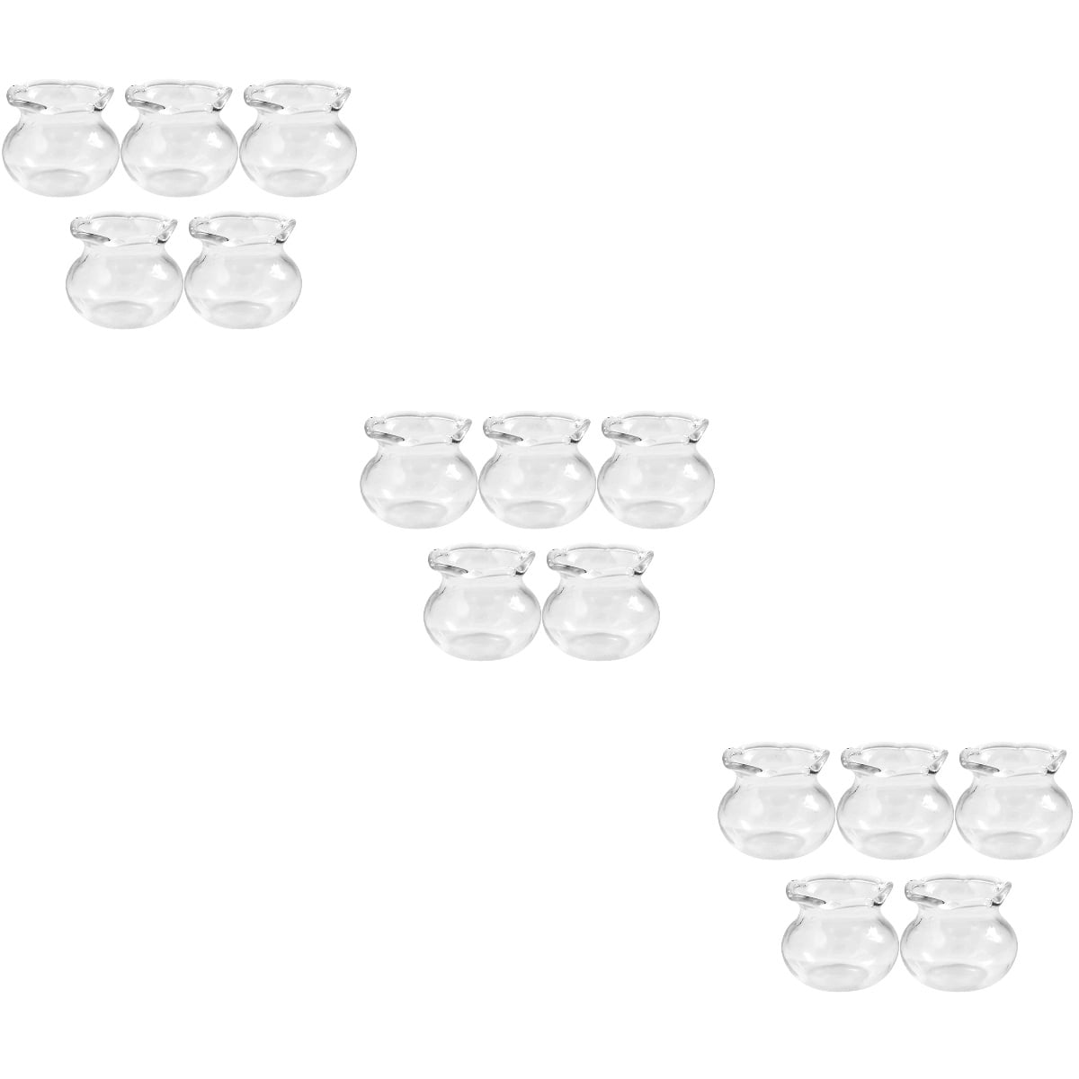 Simulated Fish Bowls Doll House Tank Glass Oblate Globe Plants ...