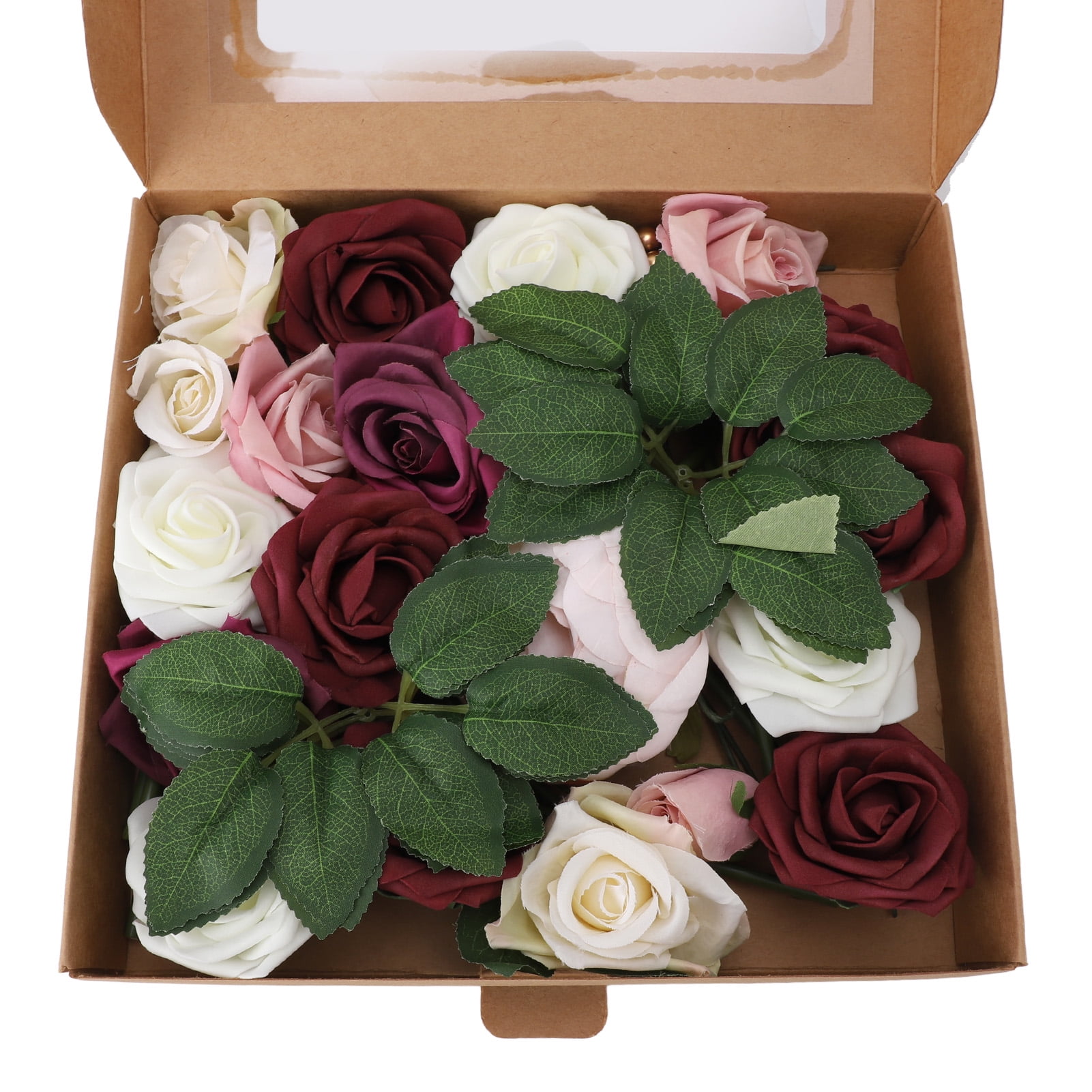 Simulated Flower Soft Bendable Fade Proof Foam Fake Rose for DIY ...