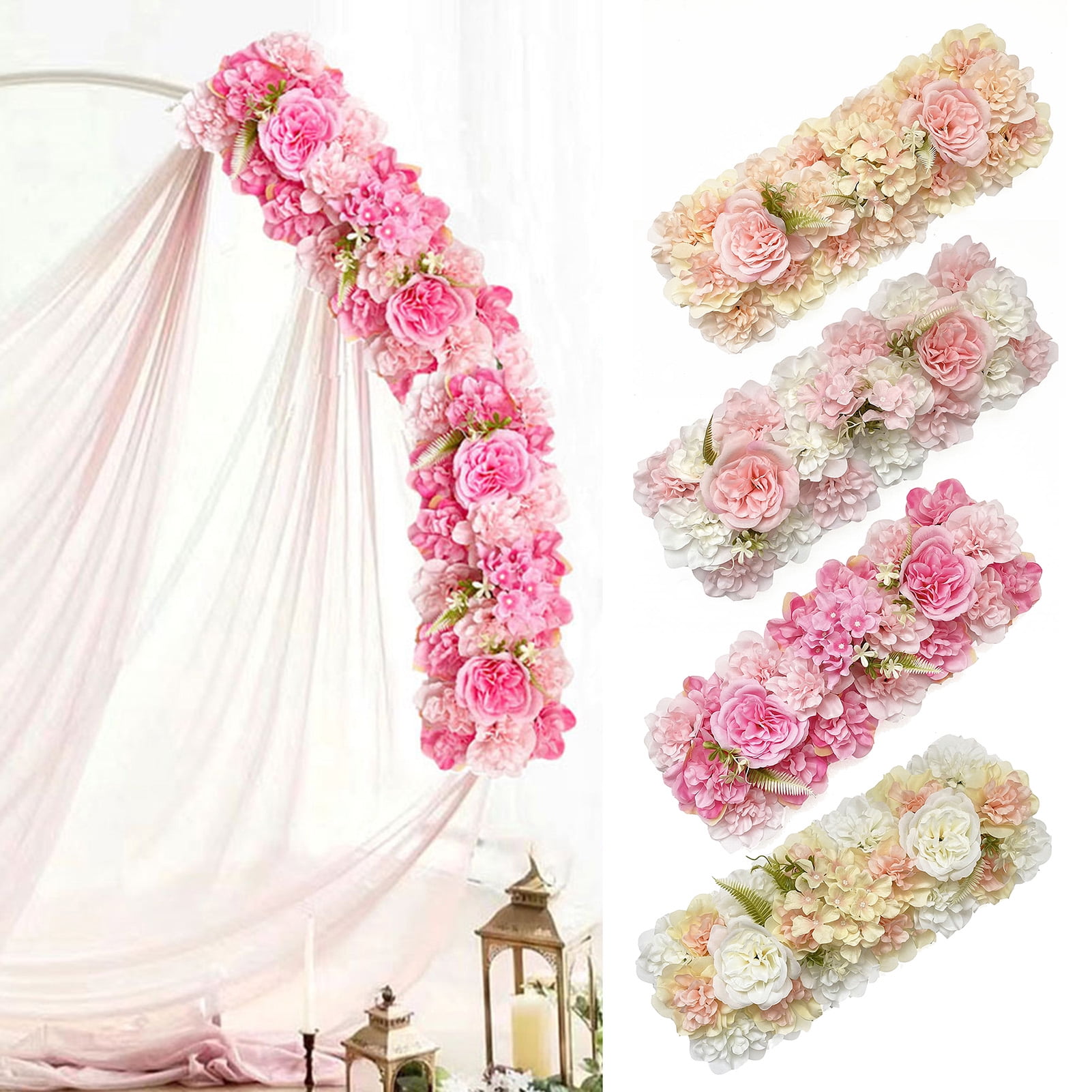 Simulated Flowers Combo Artificial Flowers in Rows Realistic Faux Silk ...