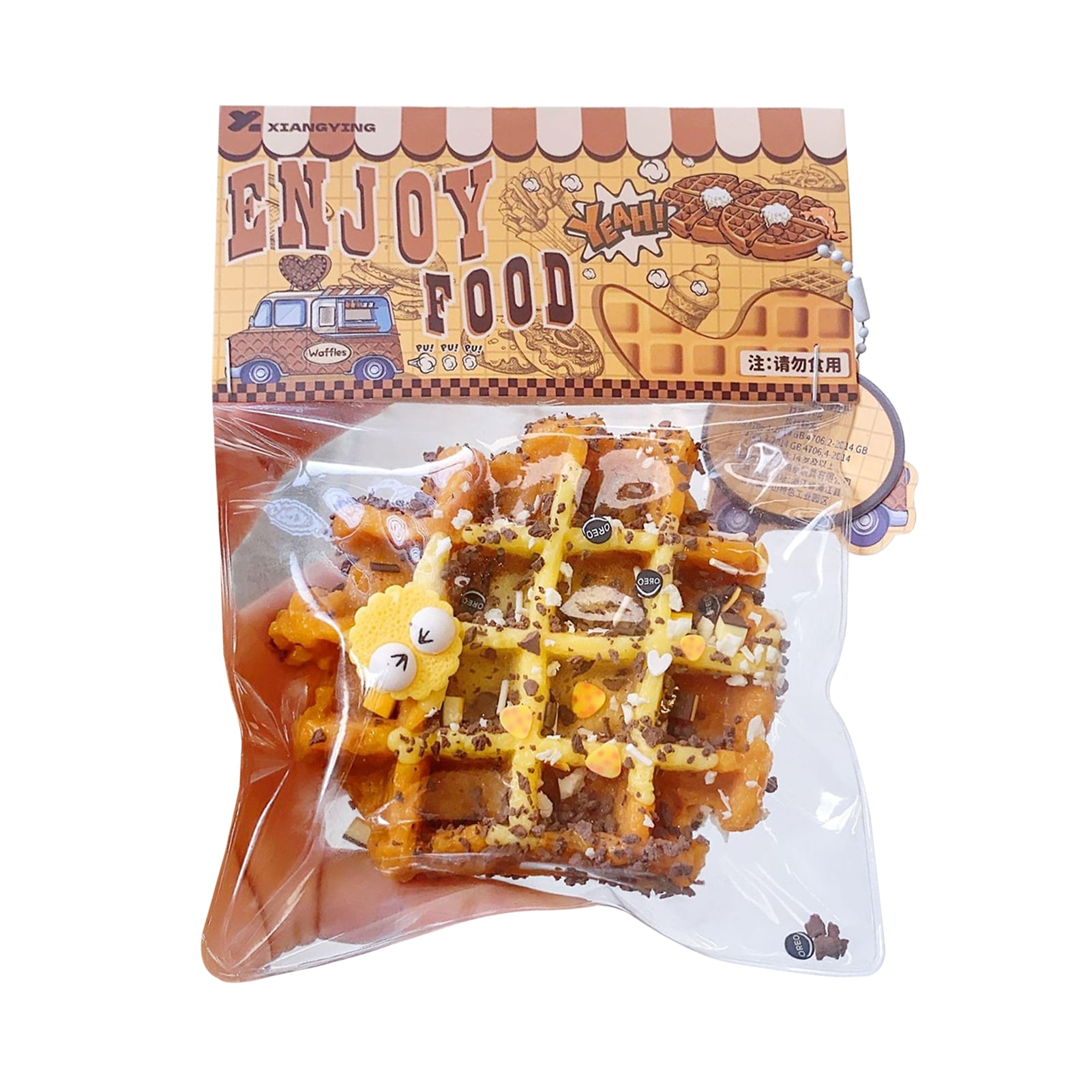 Simulated Food Pinch Toy Slow Rebound Waffle Doughnut Dessert Stress ...