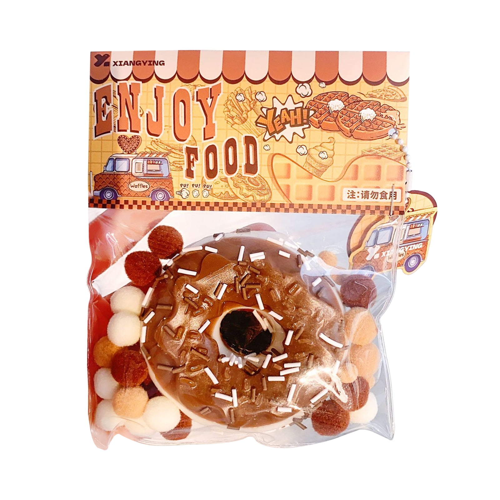 Simulated Food Pinch Toy Slow Rebound Waffle Doughnut Dessert Stress ...