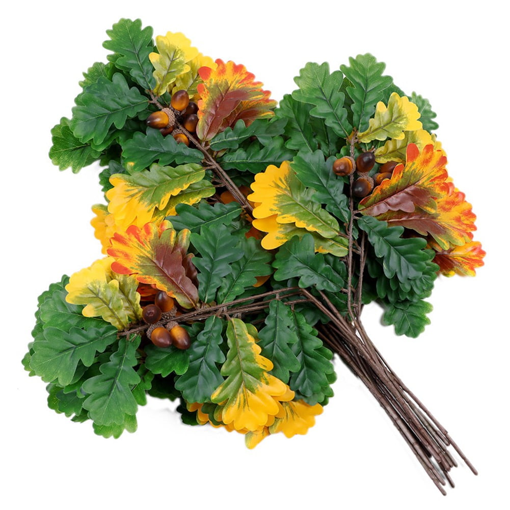 Simulated Fruit Glued Oak Fruit Leaf Multicolor Plastic Plant Wall ...