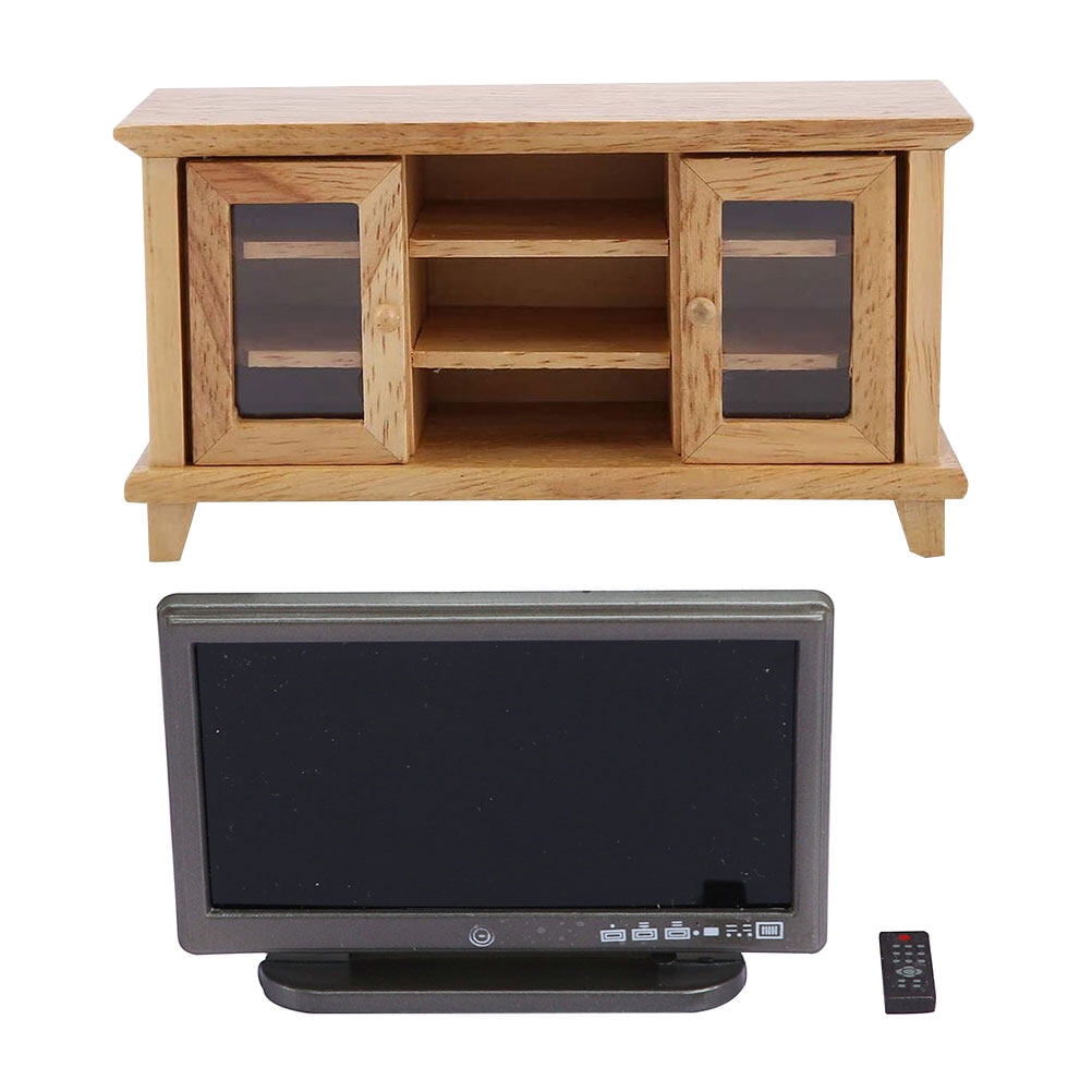 Simulated Furniture Doll House Models Mini Tv Television Cabinet ...