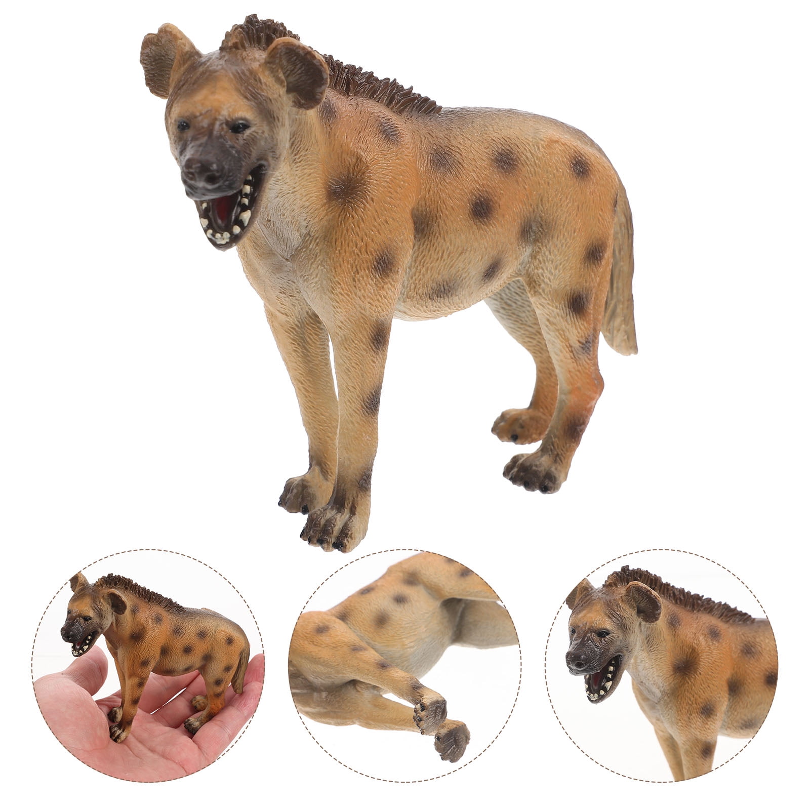 SEWCHICS Plastic Hyena Model Lightweight Wildlife Animal Decor for Home ...