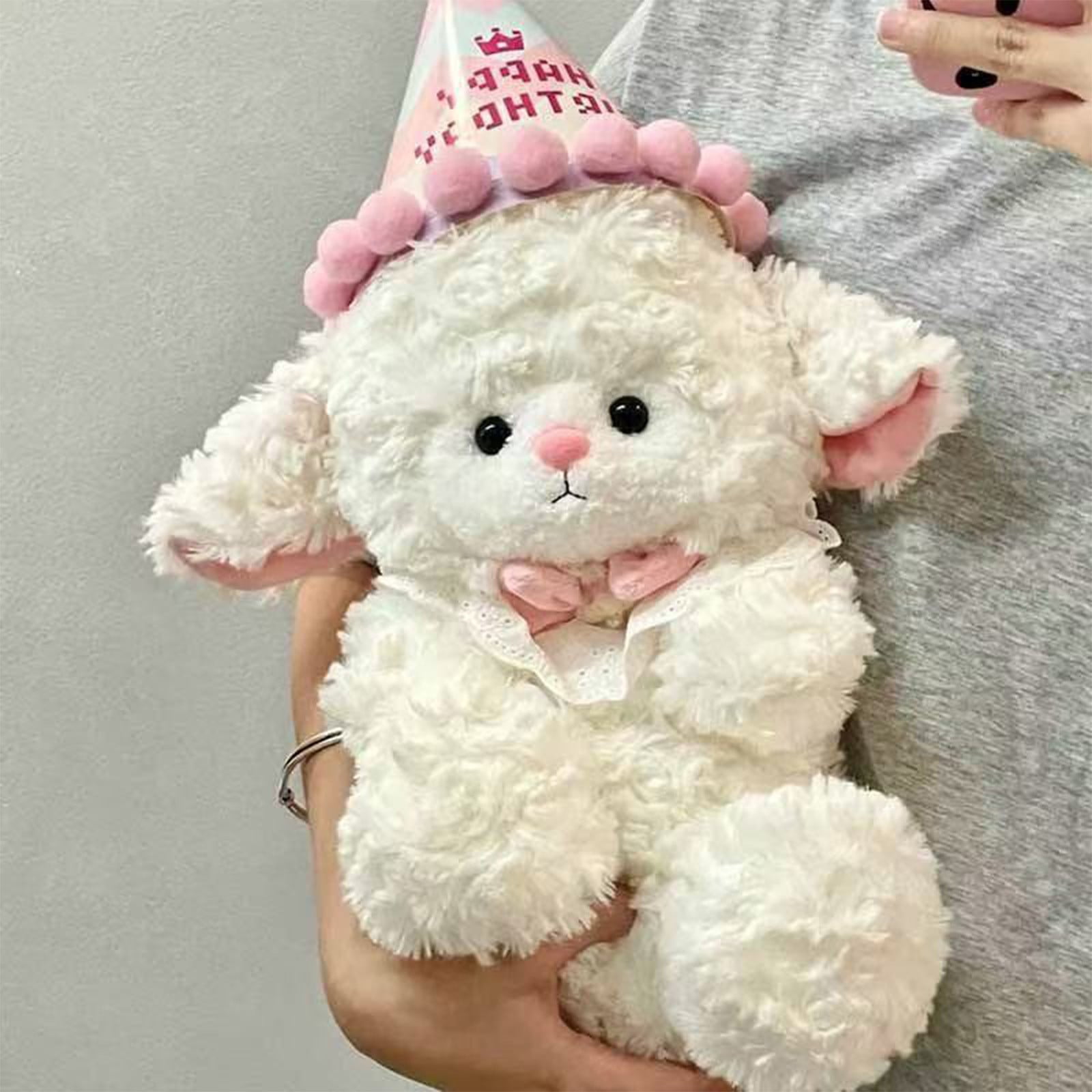 Simulated Lamb Plush Doll | Lifelike White Cotton Stuffed Animal | Soft ...