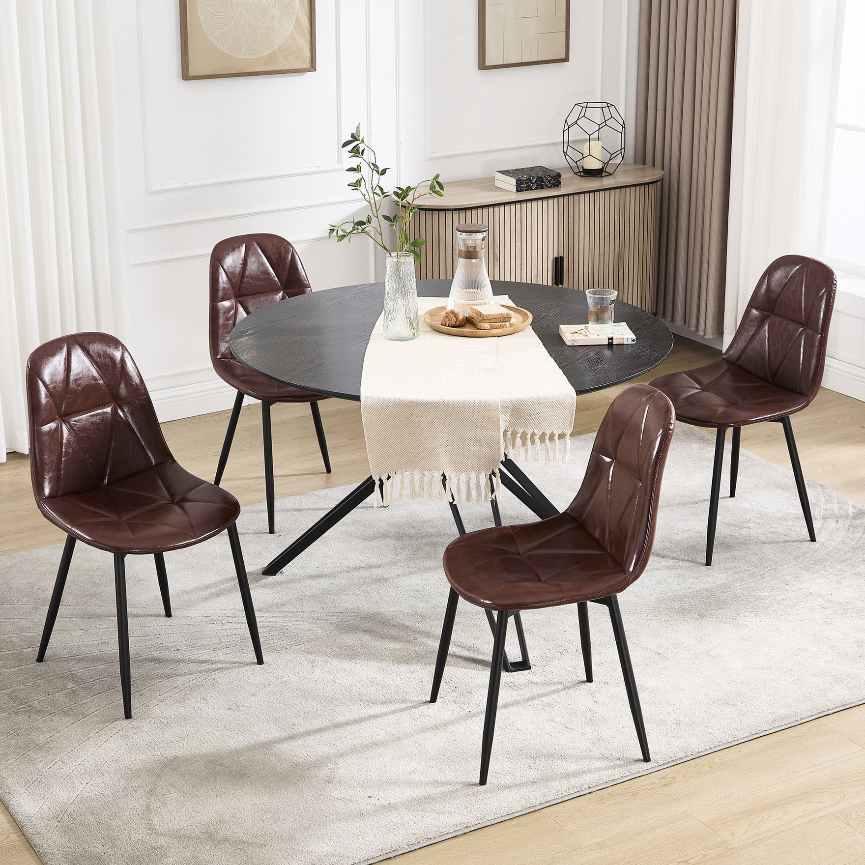 Simulated Leather Fabric - Breathable Comfort - Kitchen and Dining ...