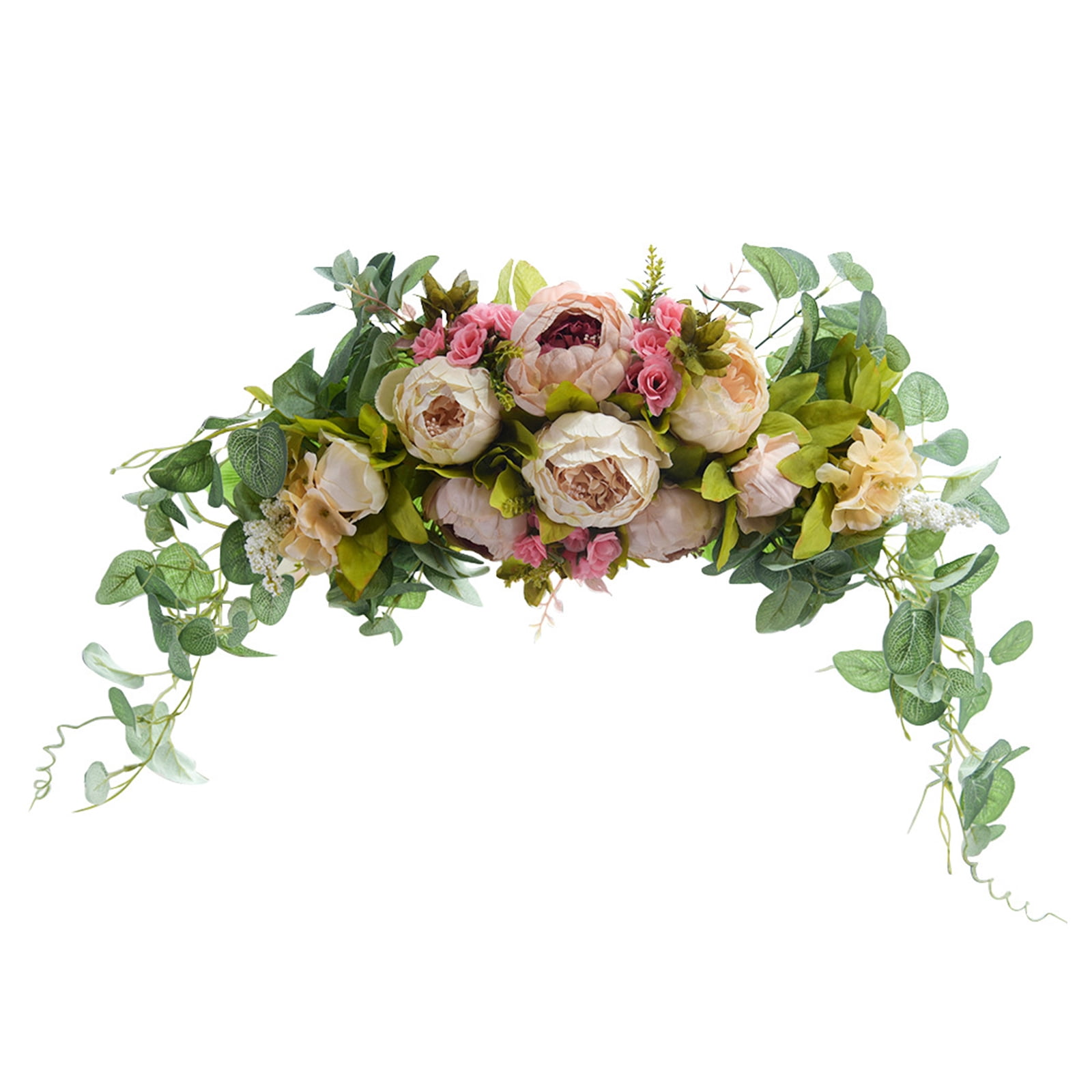 Simulated Lintel Wedding Peony Wreath Artificial Swag Spring Garland ...