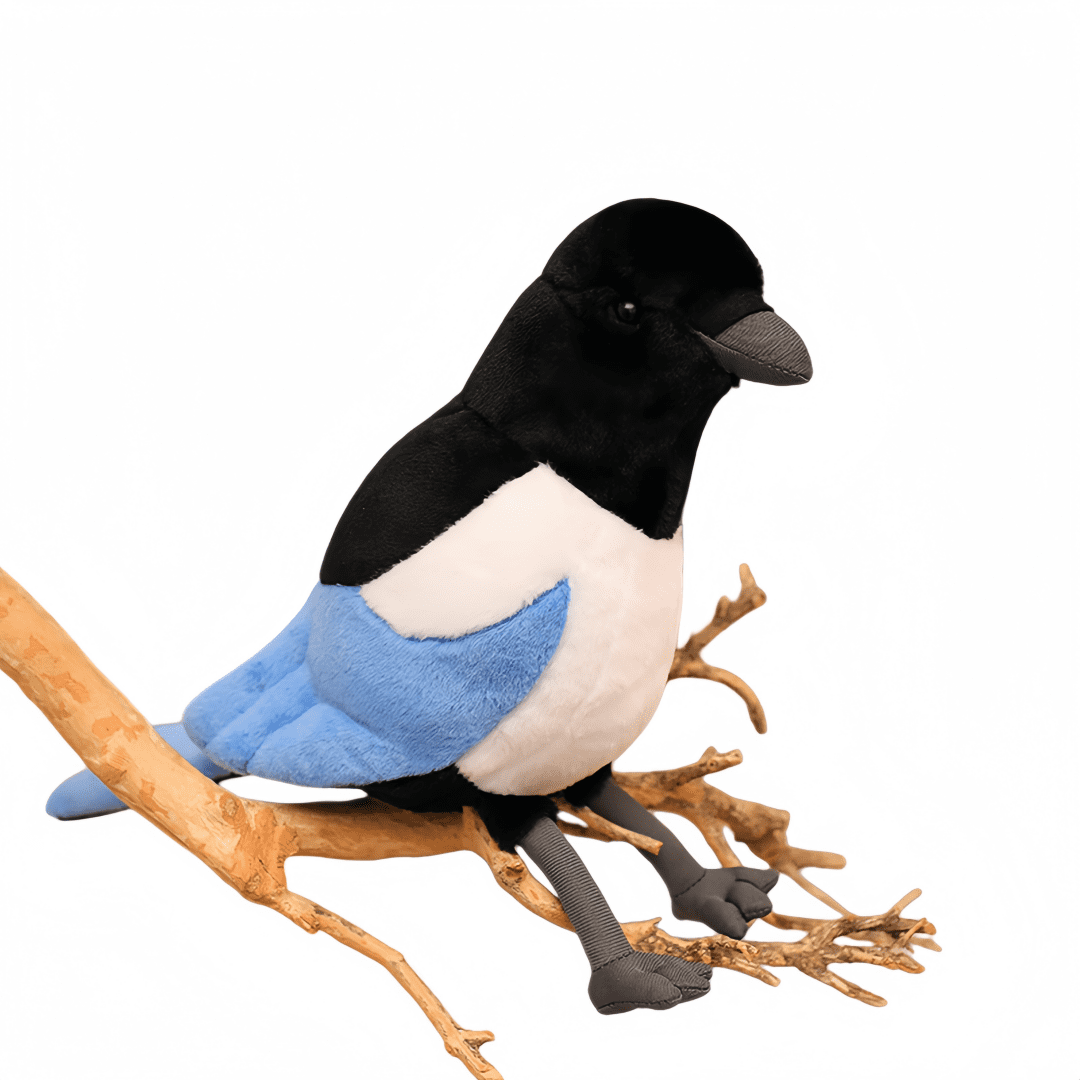 Simulated Magpie Plush Toy - Cute Bird Stuffed Animal Doll Birthday ...