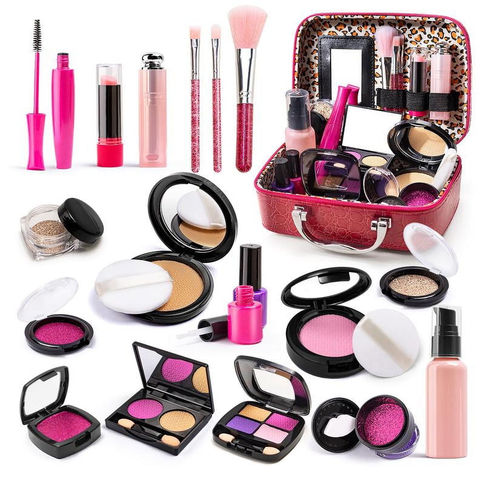 Simulated Makeup Kit for Girls, Play Makeup Set for Kids - Includes ...