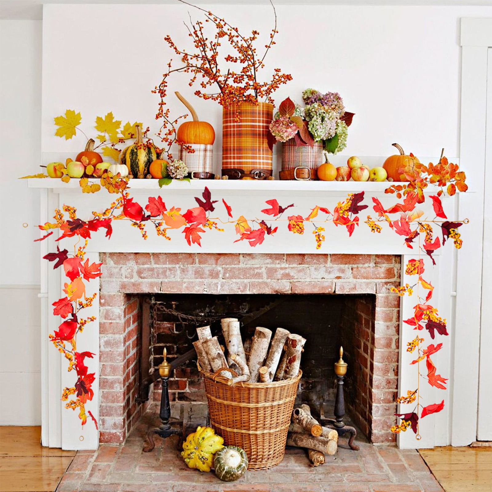 Simulated Maple Leaf Vines, Fall Thanksgiving Festival Decoration ...