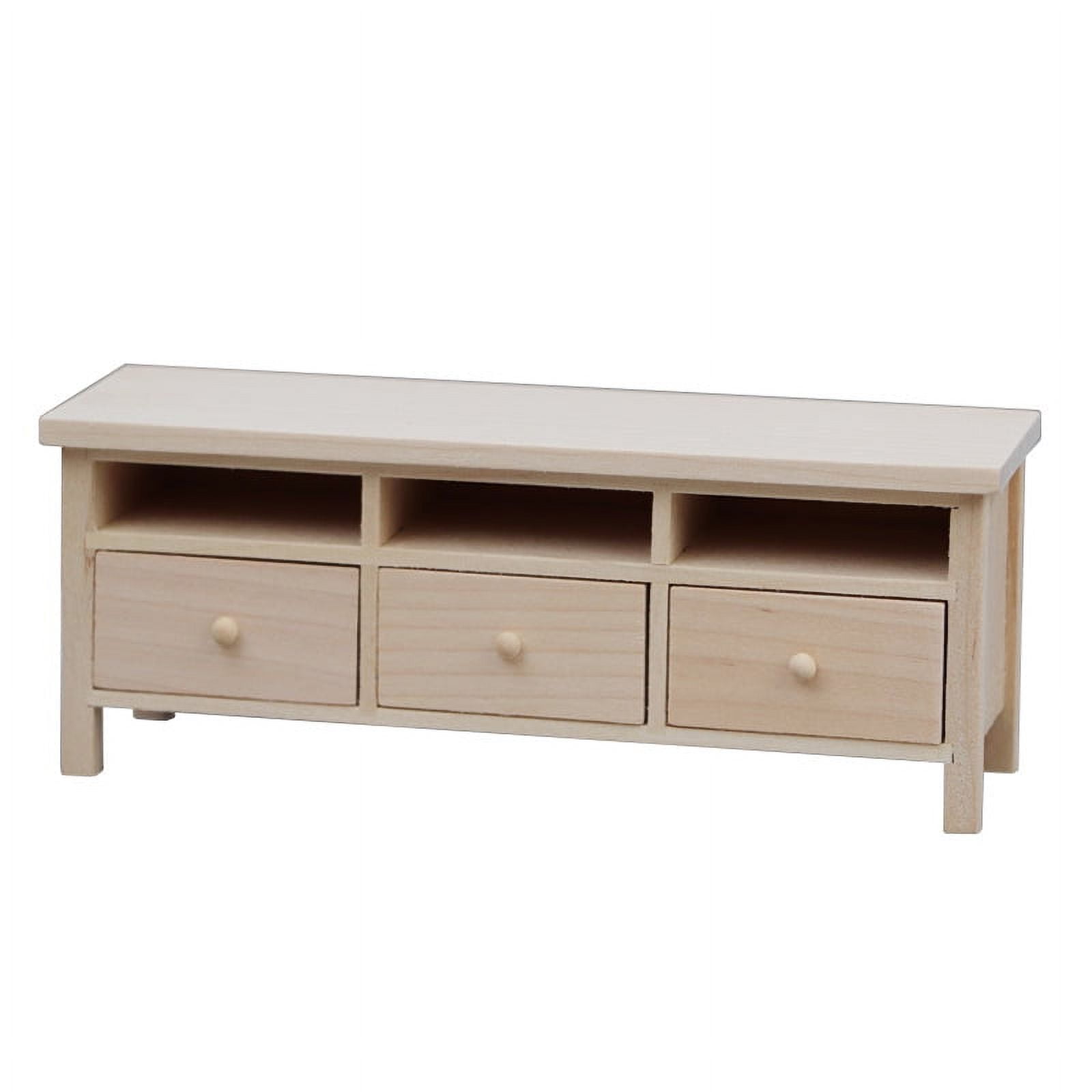 ICOL Simulated Miniature TV Cabinet, Wood, 5.90" x 2.20" x 1.90", 0.26 ...