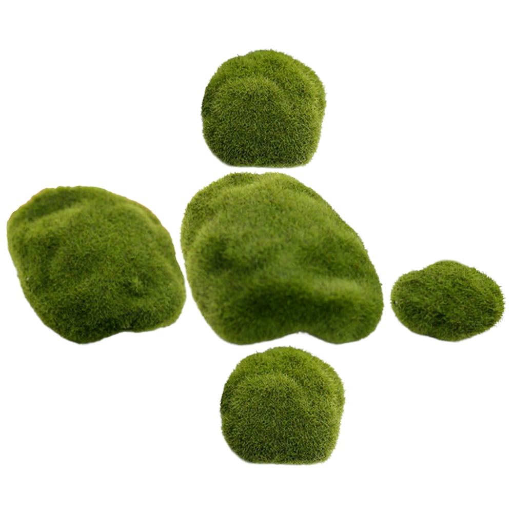 Simulated Moss Stone Flocked Lawn Micro Landscape Ornaments Decoration ...