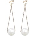 Simulated Pearl Clip On Earrings Not Pierced Earrings Elegant Ear Clip ...
